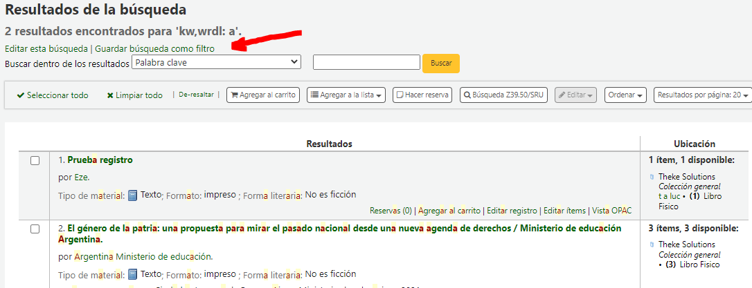 Generación de filtros de búsqueda personalizados – Theke Solutions